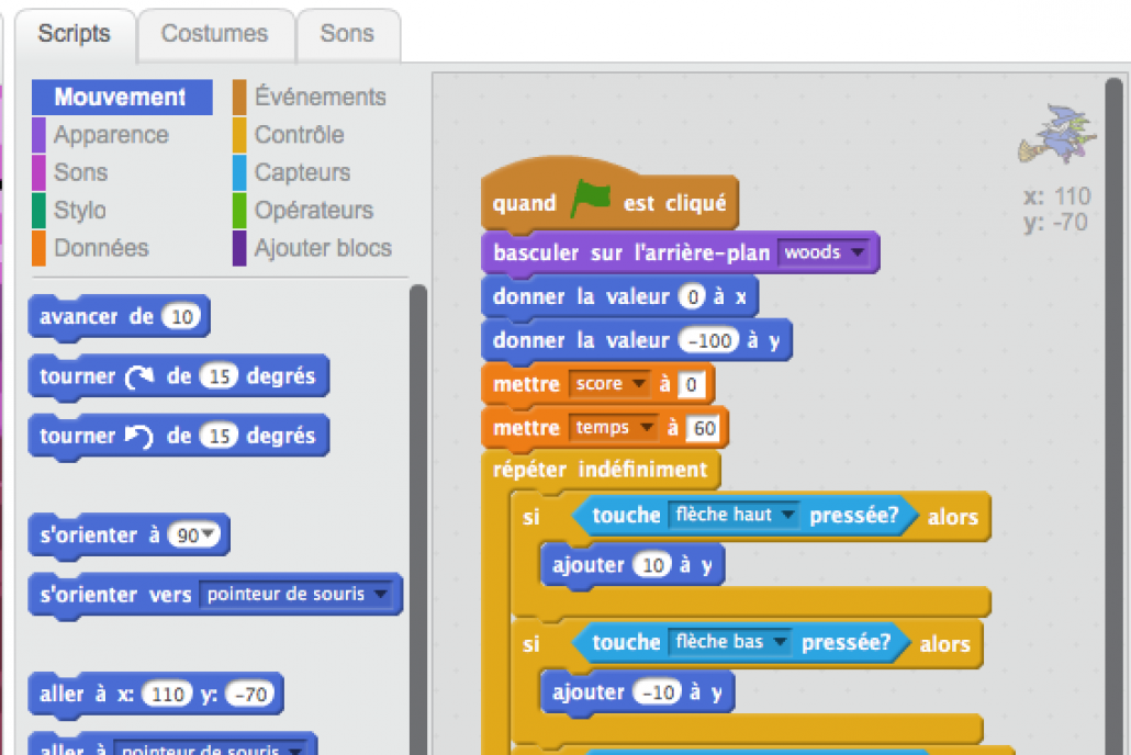SCRATCH : atelier découverte jeu de la petite sorcière (7-12 ans ...